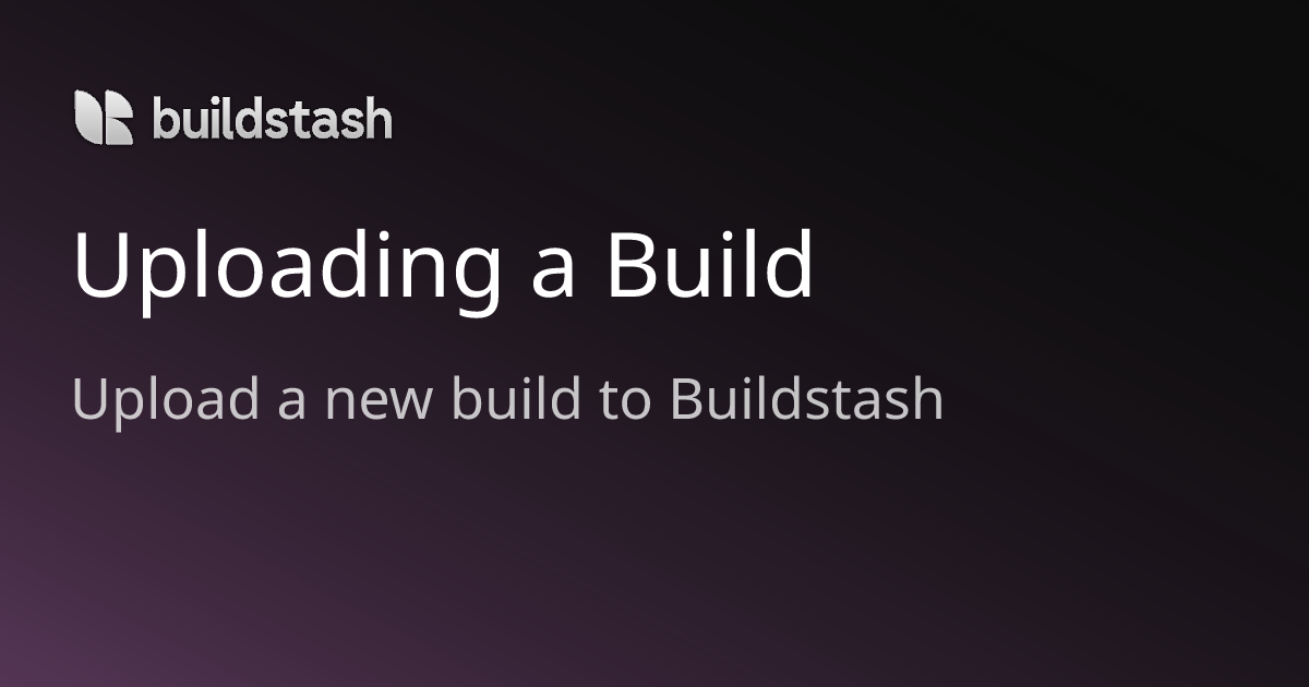 Uploading a Build